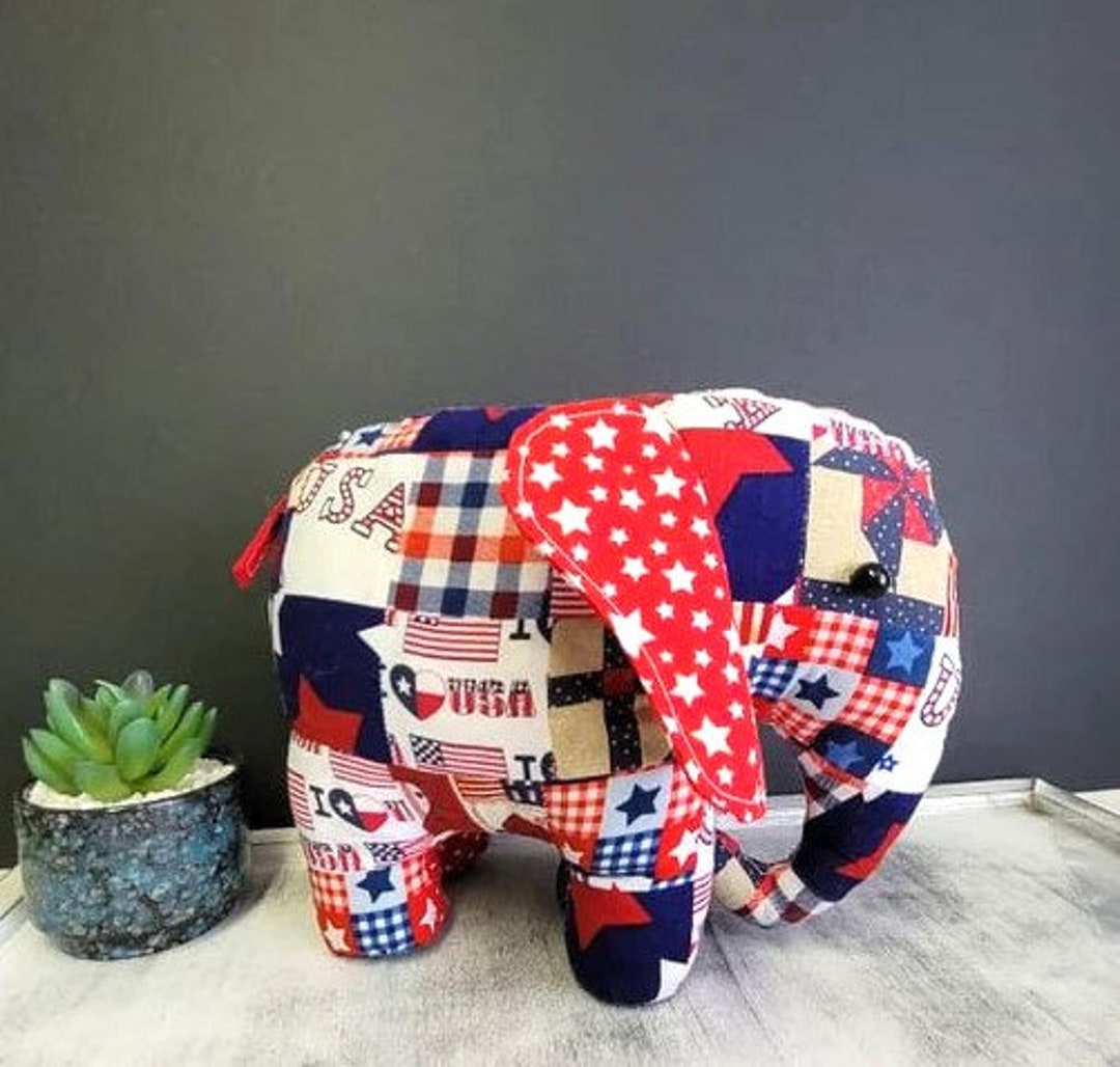 Adorable Patchwork Elephant - DIY Sewing Pattern (instant Download) - Etsy