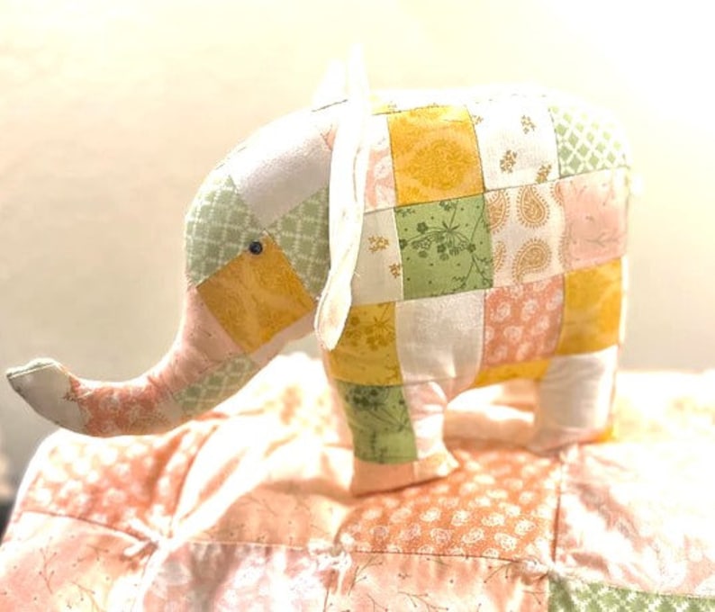 Adorable Patchwork Elephant - DIY Sewing Pattern (instant Download) - Etsy