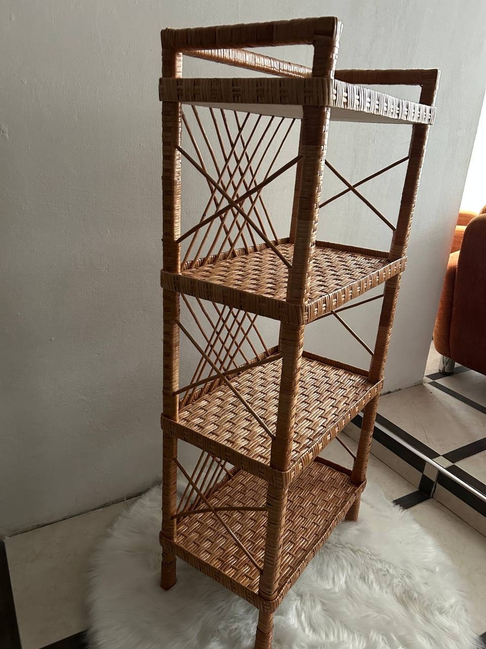 Wicker Shelf, Arched Shelf, Rattan Shelves, Wicker Shelf, Boho Plant ...