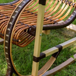 Wicker Rocking Chair, Organic Rattan Rocking Chair, Willow Rocking ...
