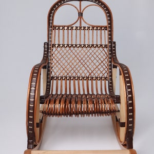 Wicker Rocking Chair, Organic Rattan Rocking Chair, Willow Rocking ...