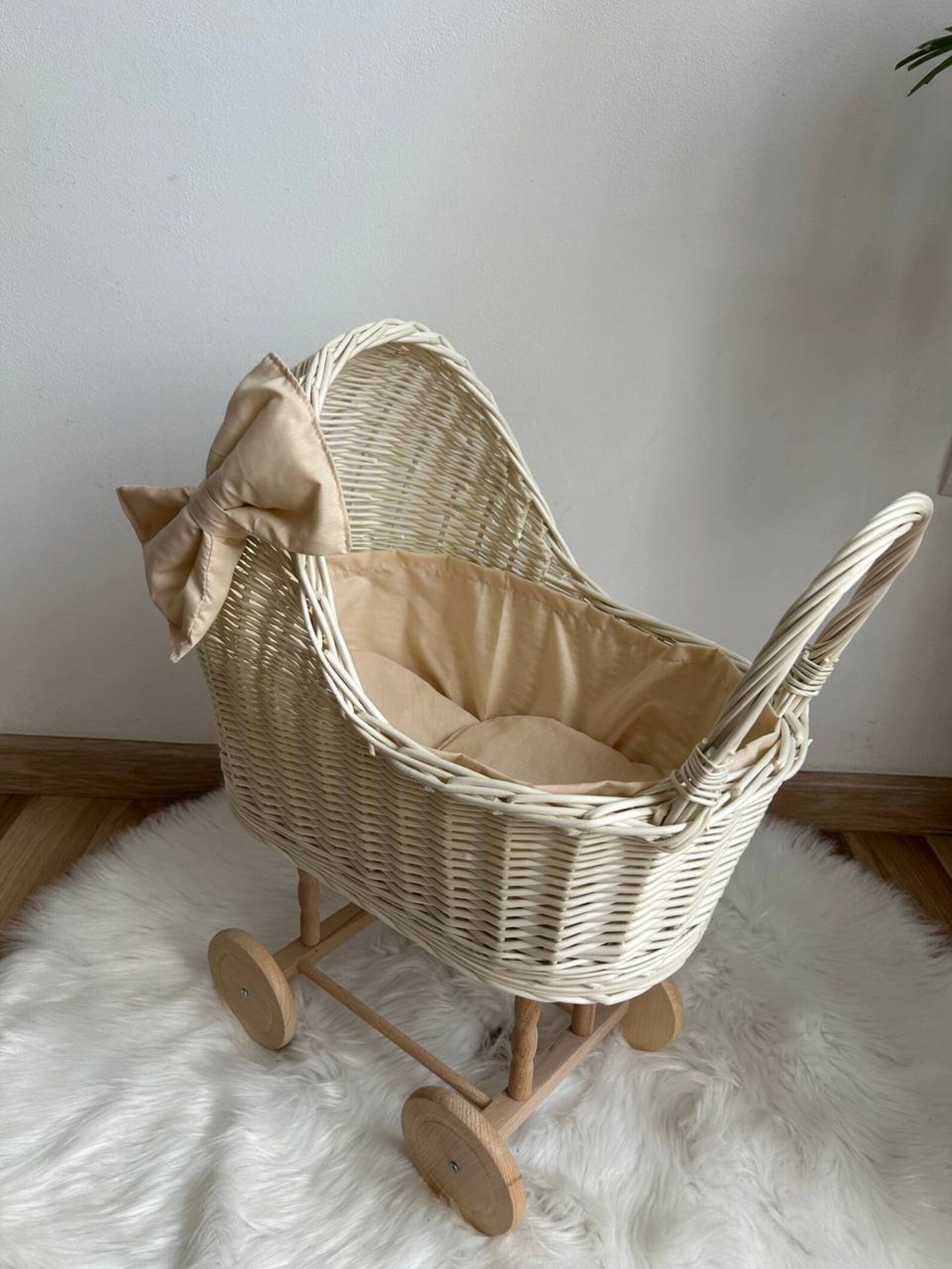 Wicker Baby Carriage, Doll Stroller, Doll Pram, Wicker Doll Stroller ...