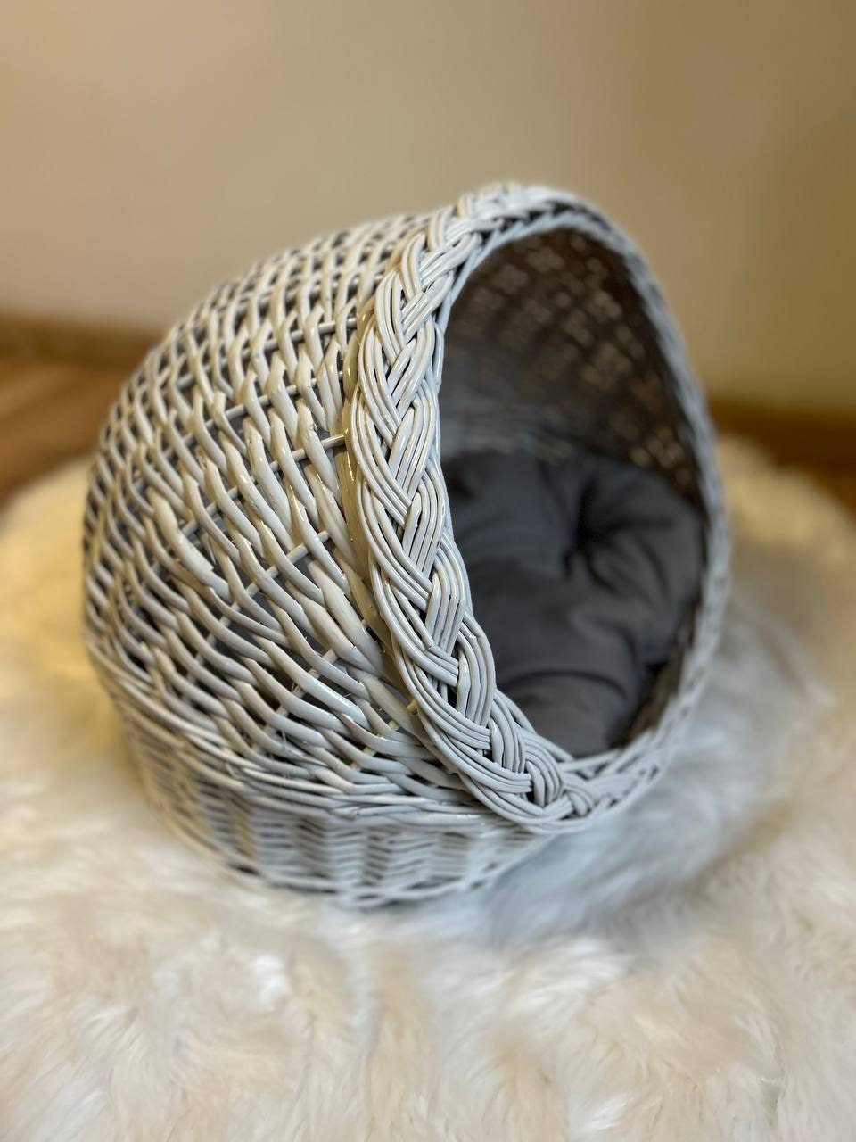 Wicker Pet House, Pet Carrier, Pet Storage Basket, Cat House, Wicker ...