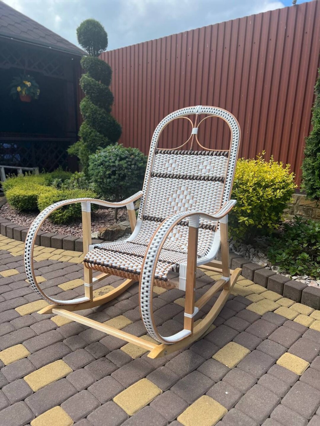 Handmade Rocking Chair, Organic Rattan Chair, Lounge Chair ...