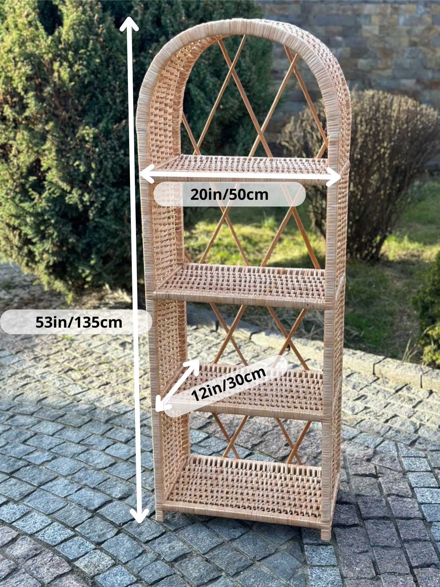 Wicker Shelf, Storage Shelf, Bookshelf, Plant Shelf, Rattan Shelf ...