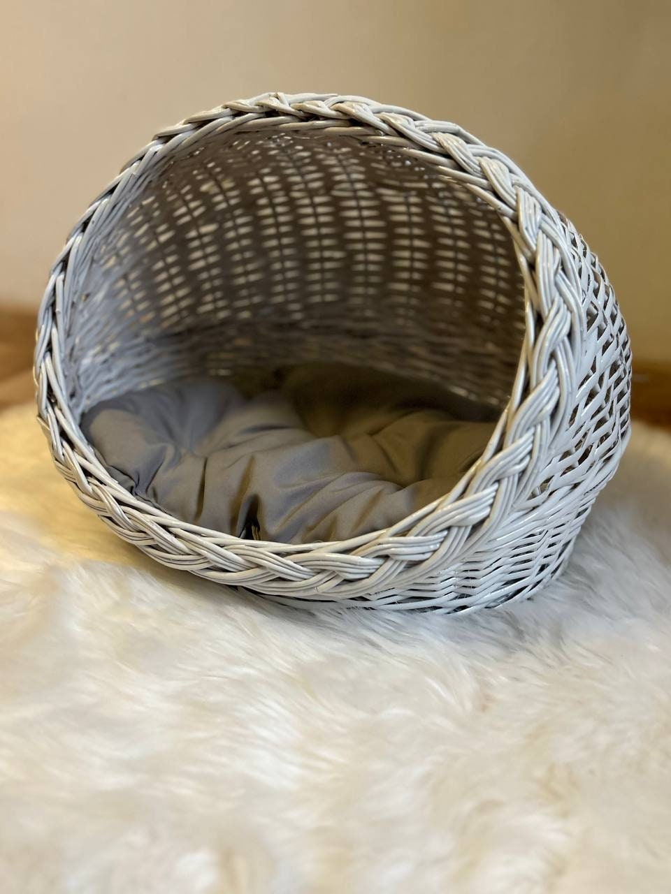 Wicker Pet House, Pet Carrier, Pet Storage Basket, Cat House, Wicker ...