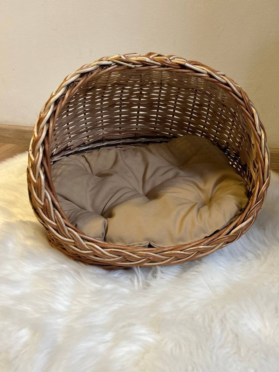 Wicker Pet House, Pet Carrier, Pet Storage Basket, Cat House, Wicker ...