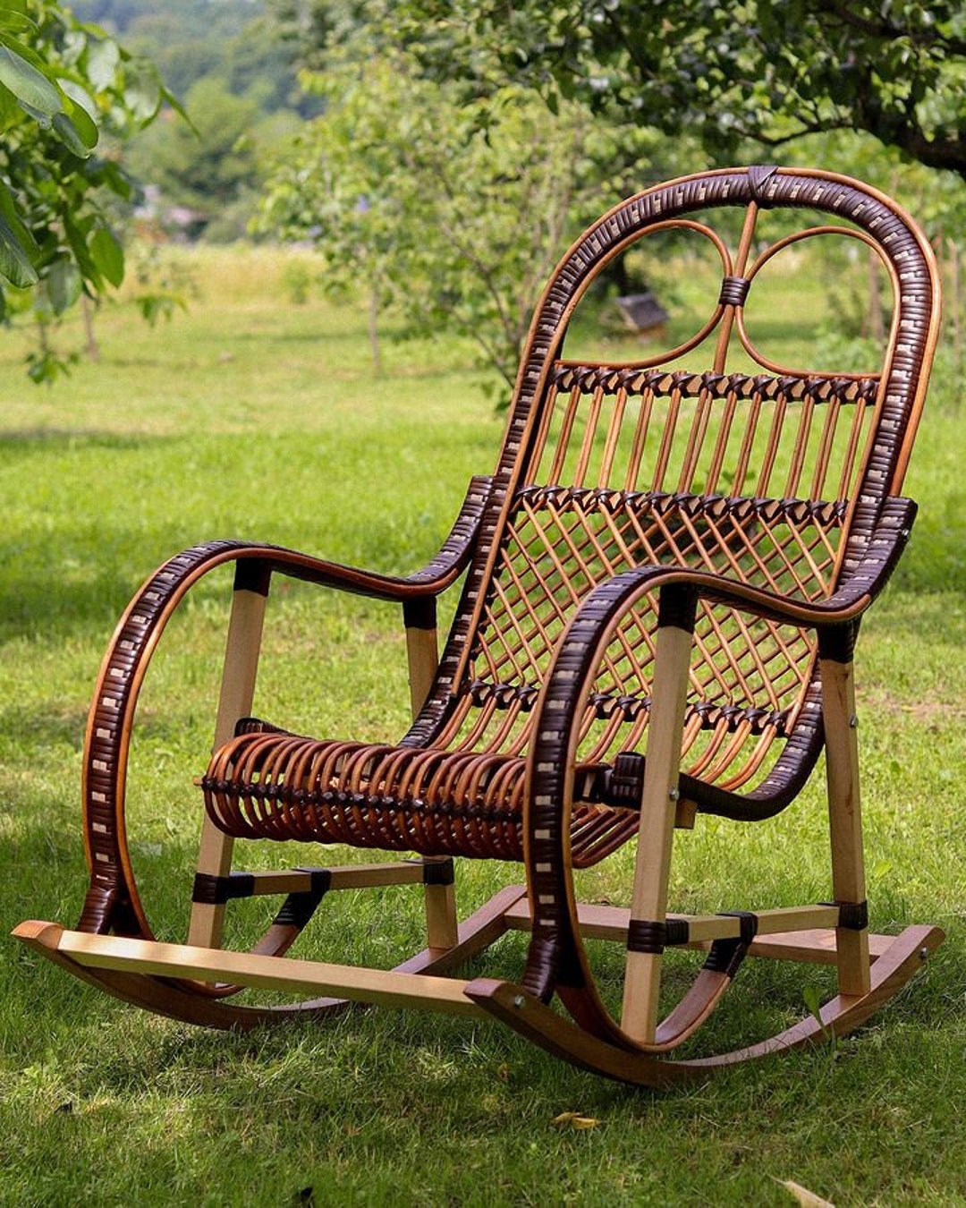 Wicker Rocking Chair,rattan Rocking Chair, Willow Rocking Chair, Lounge ...