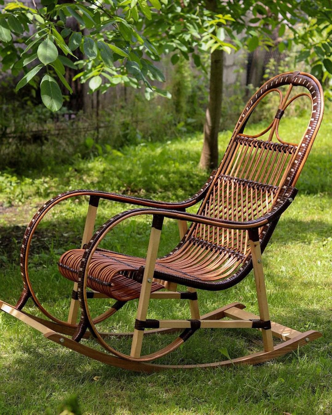 Lounge Chair, Wicker Rocking Chair, Organic Rattan Rocking Chair ...