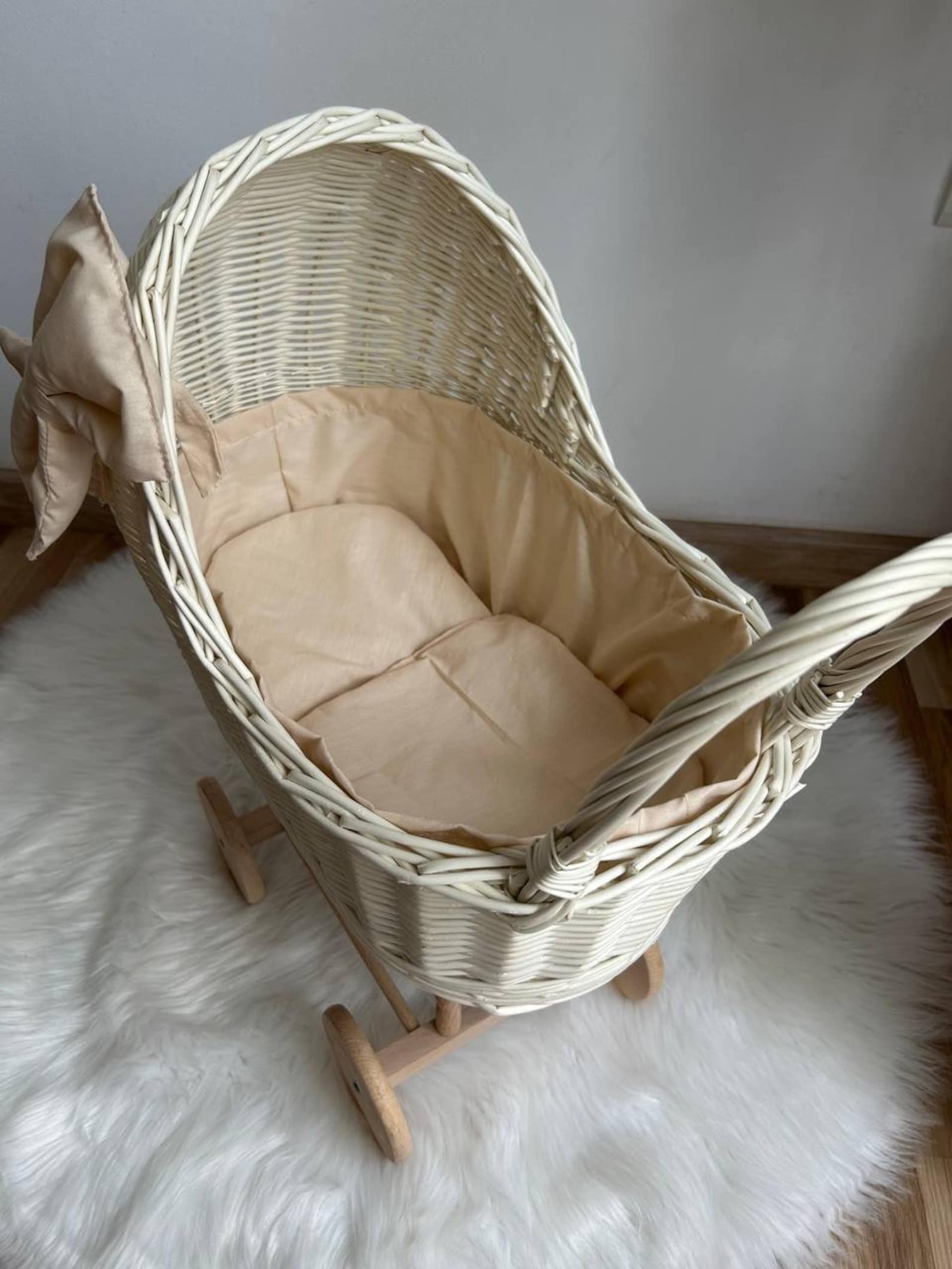 Wicker Baby Carriage, Doll Stroller, Doll Pram, Wicker Doll Stroller ...