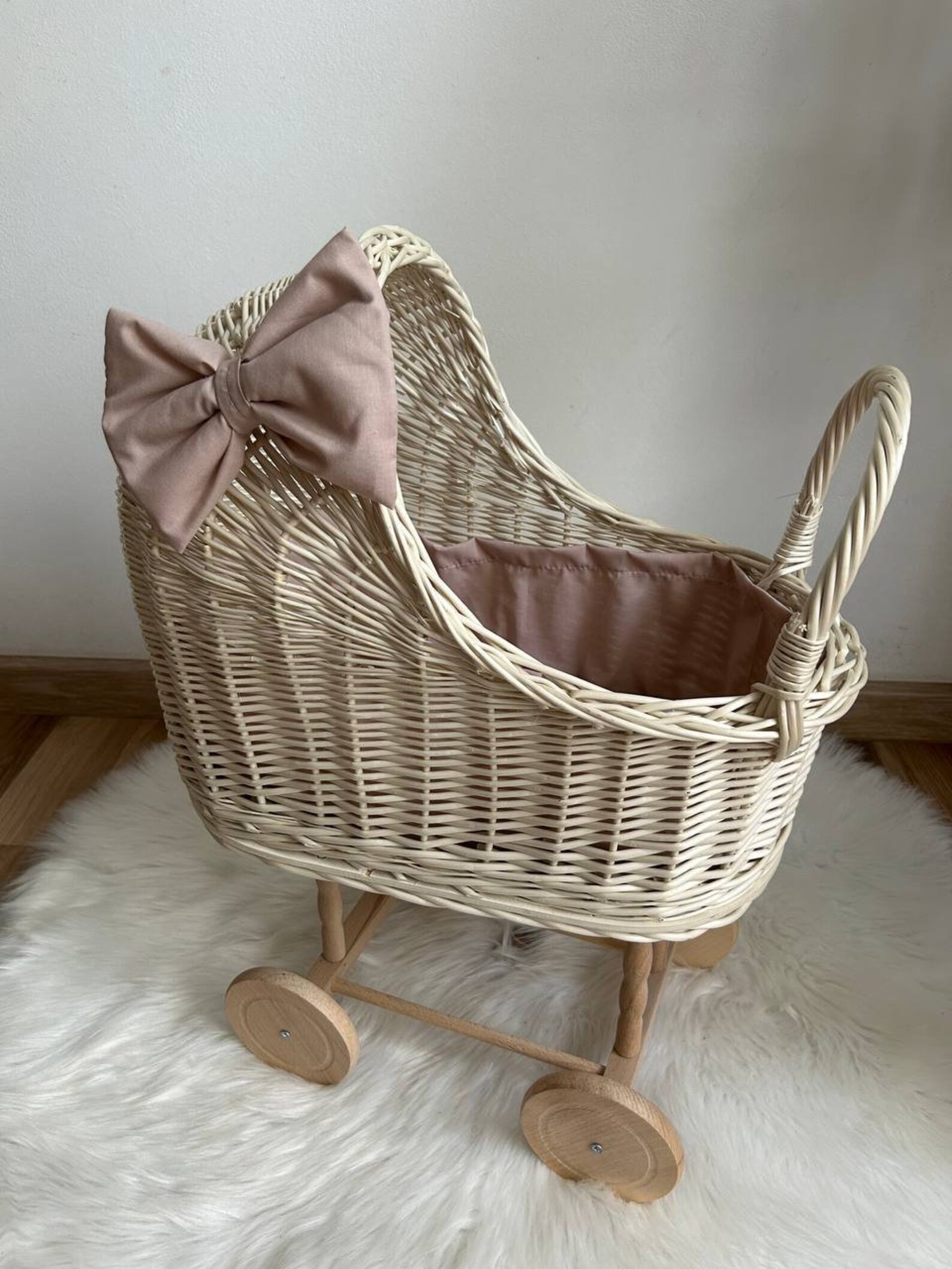 Wicker Baby Carriage, Doll Stroller, Doll Pram, Wicker Doll Stroller ...