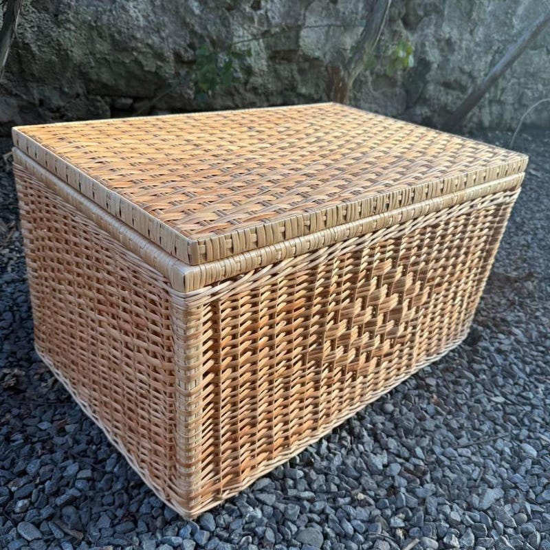 Rattan Wicker Storage Chest - Etsy