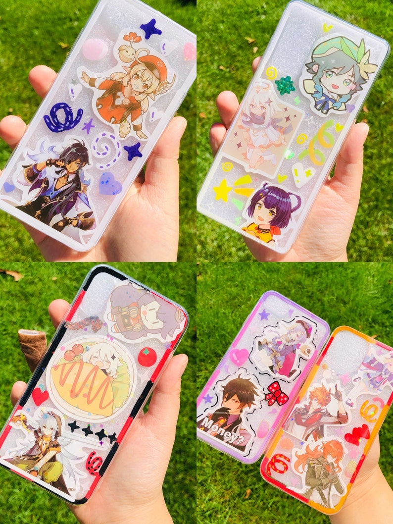 Custom Genshin Impact Resin Phone Case Fine Glitter for Iphone - Etsy