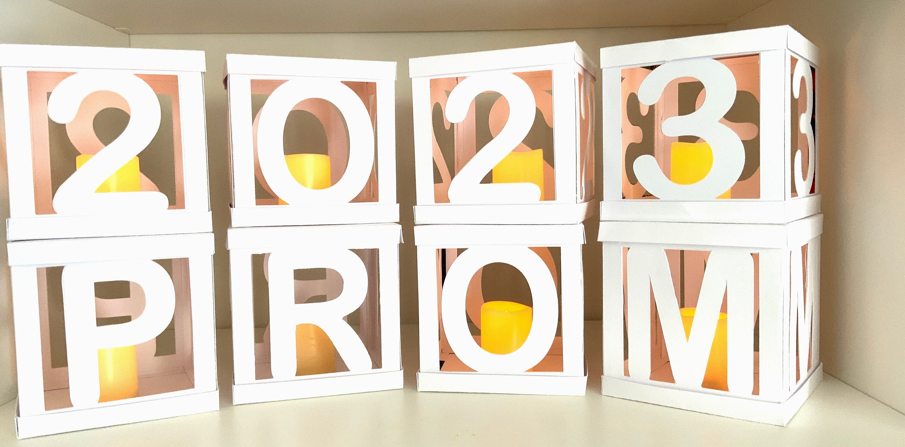 PROM Boxes SVG File Makes Boxes Spelling PROM 2024 Now Includes Numbers ...