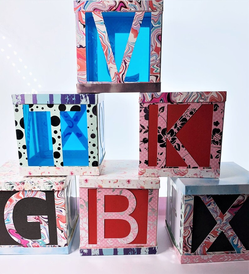 Alphabet Boxes SVG File to Make Names Words Celebrations Etc - Etsy