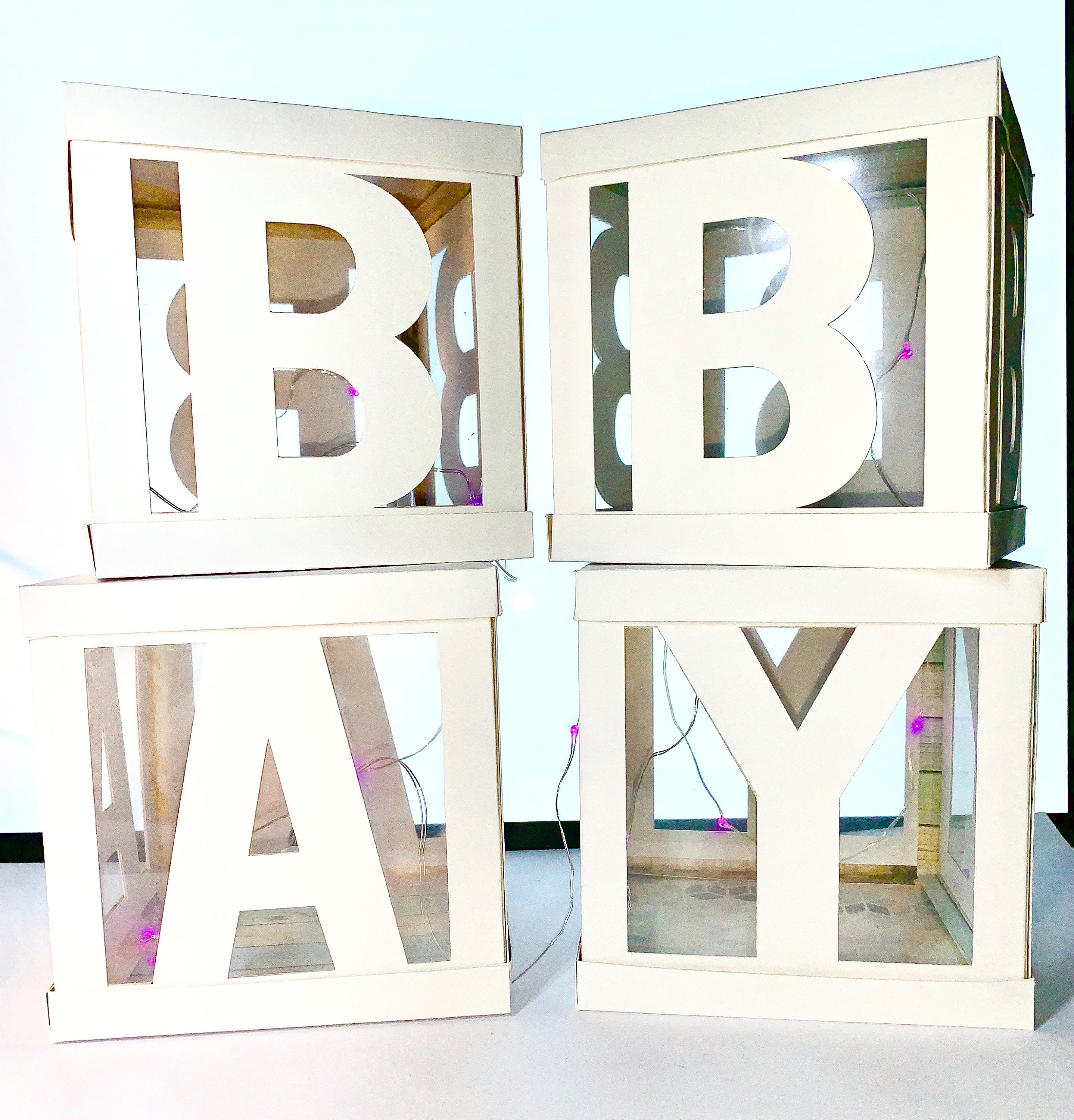 SVG File Makes Boxes Spelling Baby Now With Blank Box for Scan - Etsy