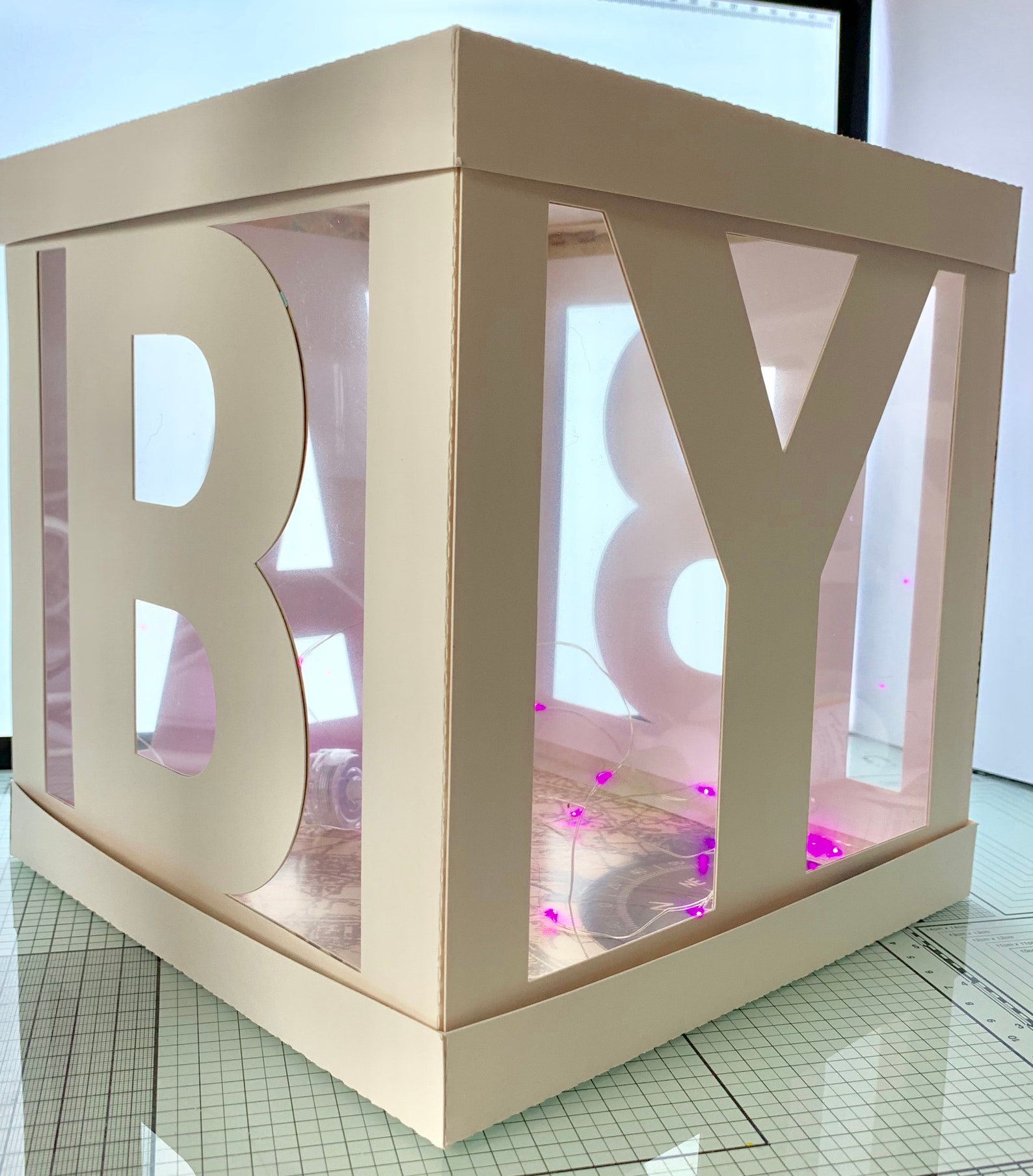 SVG File Makes Boxes Spelling Baby Now With Blank Box for Scan - Etsy