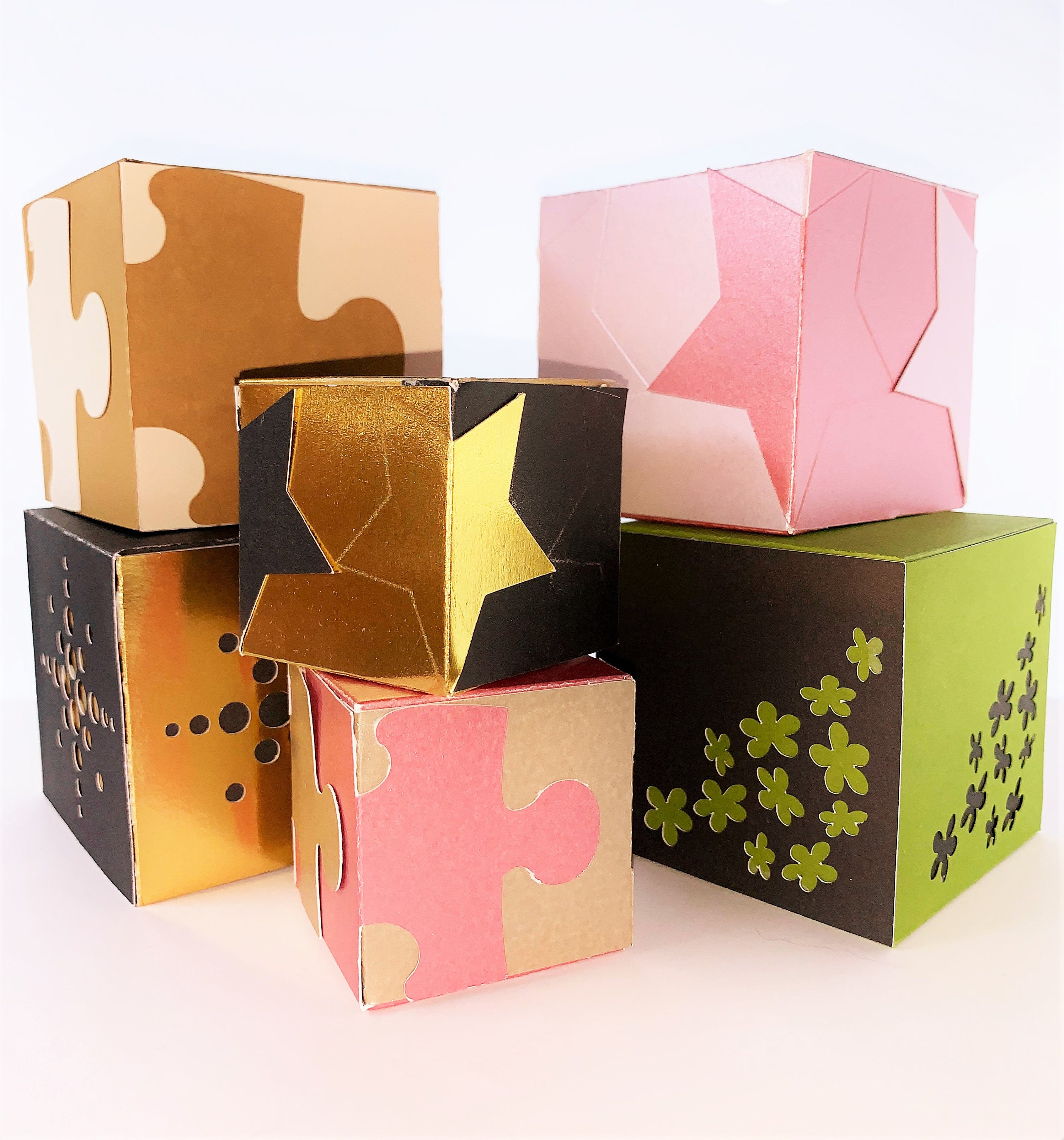 SVG File for Four Quick Gift Boxes With Different Designs. - Etsy