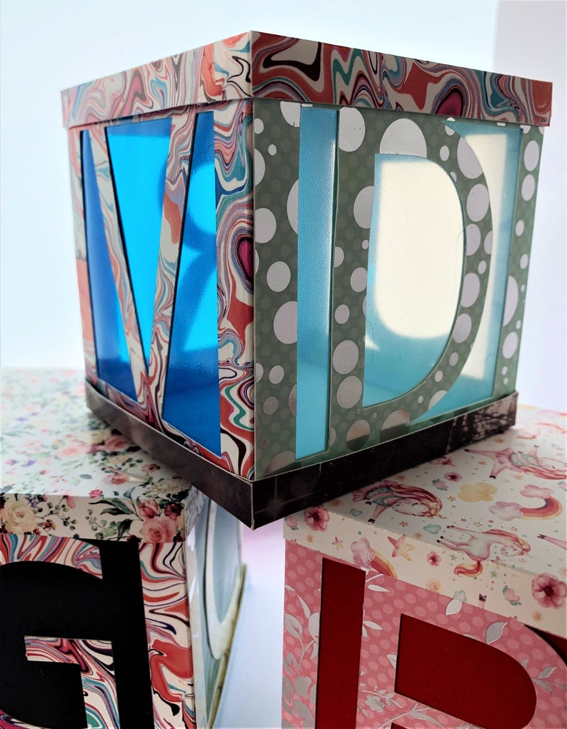 Alphabet Boxes SVG File to Make Names Words Celebrations Etc - Etsy