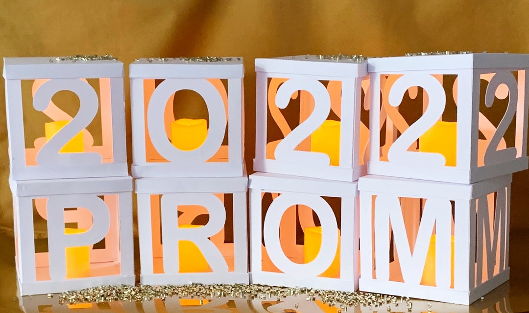 PROM Boxes SVG File Makes Boxes Spelling PROM 2022 for Prom - Etsy
