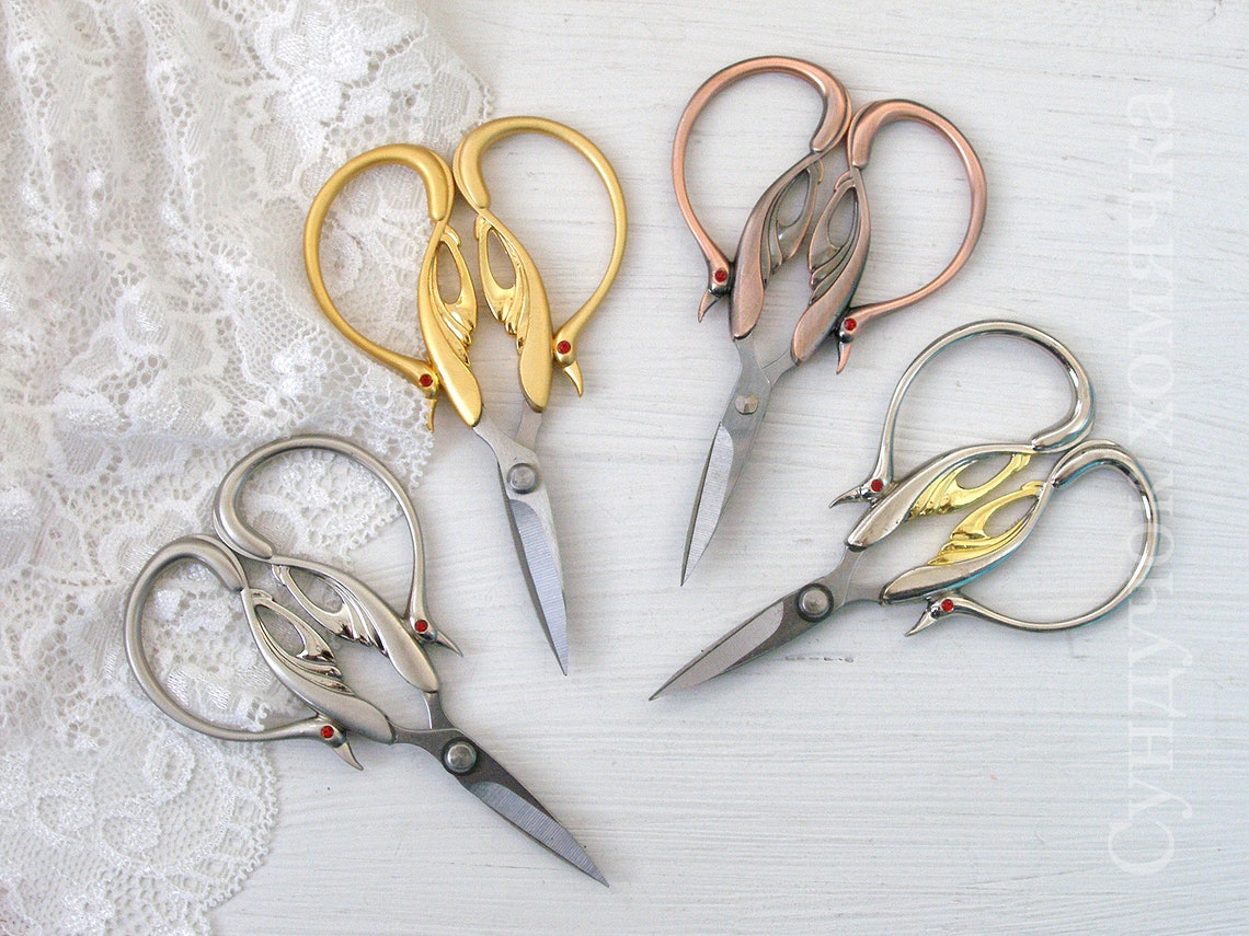 Mini Sharp Swan scissors Vintage-Style Crosstitch Scissors | Etsy
