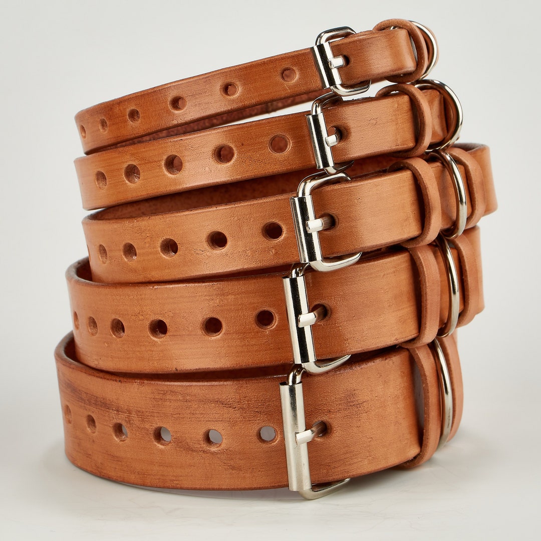 Hand-tanned Leather Dog Collar: Personalized Name Stamping - Etsy