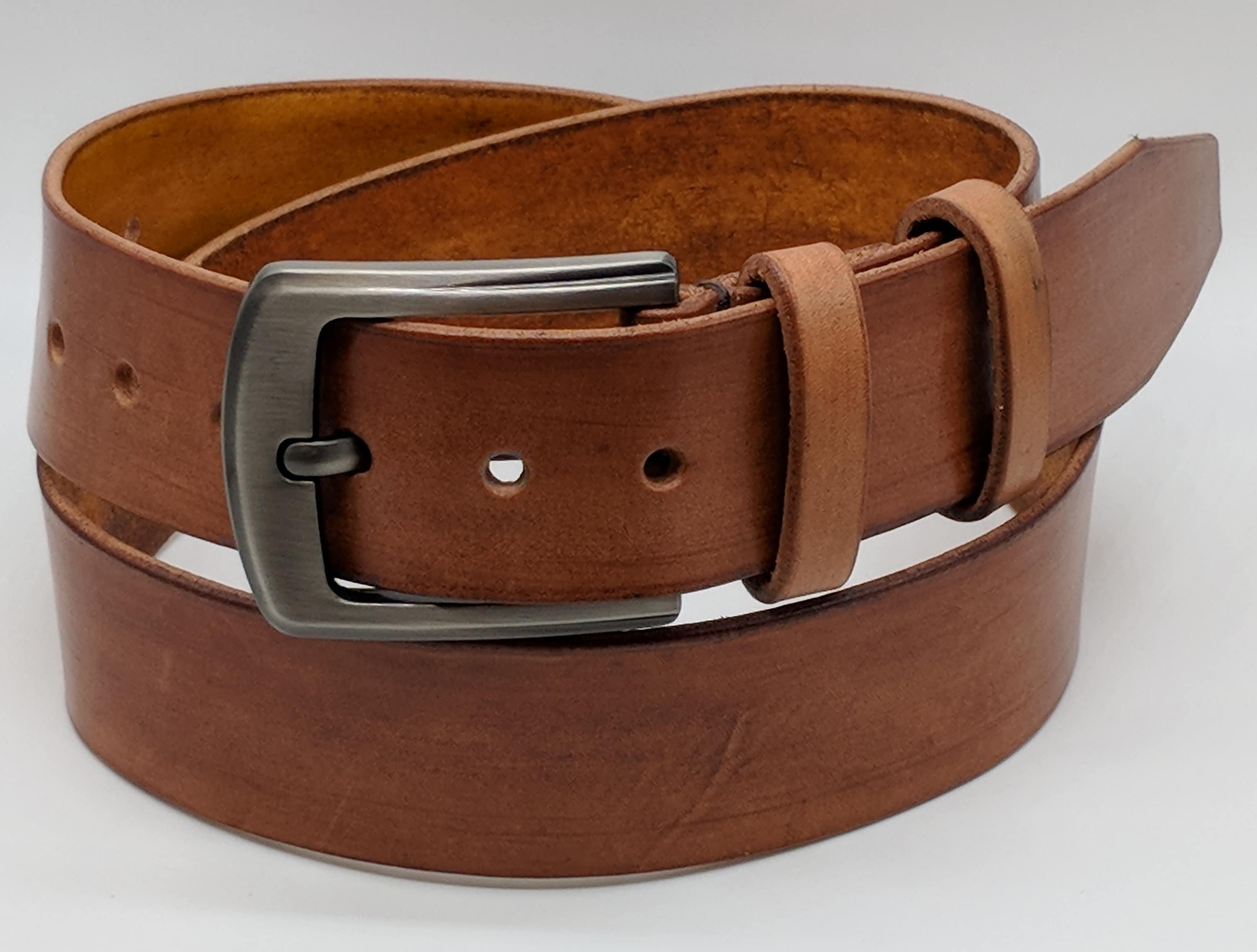 Custom Engraved Handmade Leather Belt with Name and Initials | Etsy