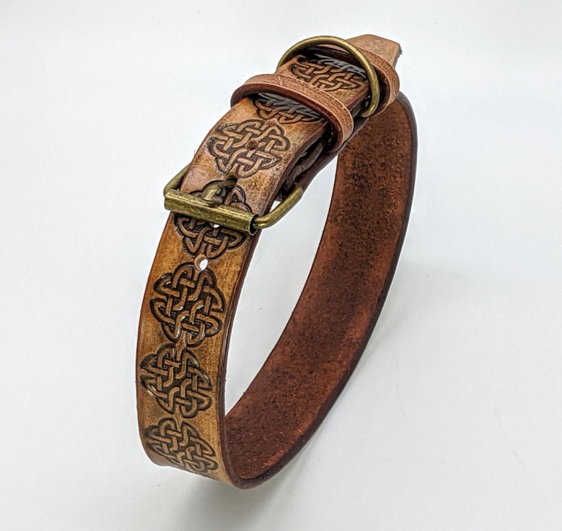 Handmade Celtic Dog Collar: Italian Leather, 1 1/4" Width - Etsy