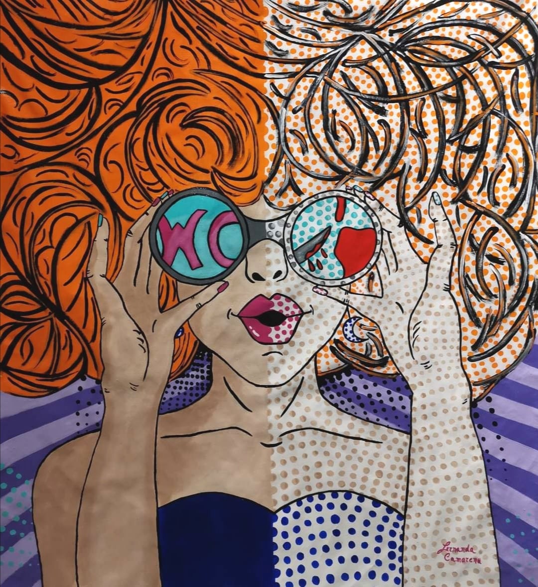 Original and Unique Pop Art Style Paintings on Paper, Shipping Option ...