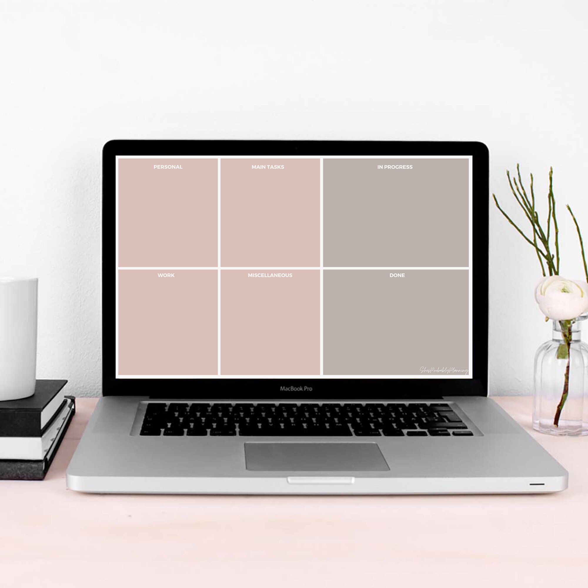 PRODUCTIVITY Desktop organizer Wallpaper organizer digital | Etsy