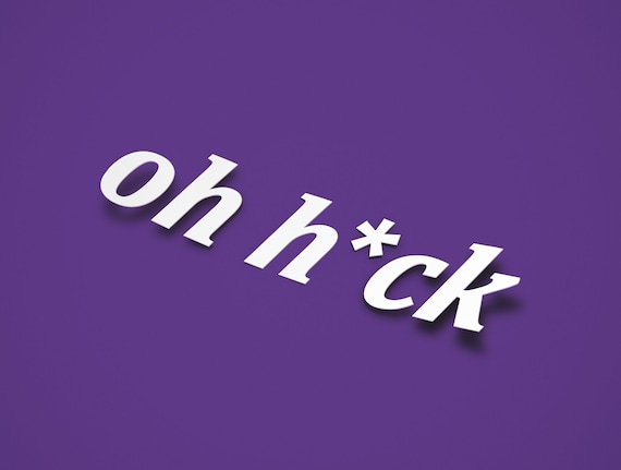 OH HCK Censored Oh Heck Meme Vinyl Sticker Die-cut Decal | Etsy