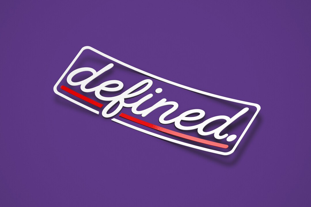 Simple Cursive Defined. Retro Vinyl Sticker Die-cut Decal Car Club - Etsy