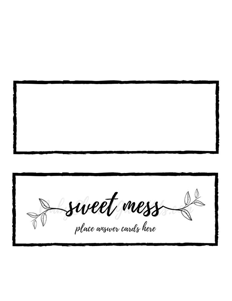 Guess the Sweet Mess Dirty Diaper Baby Shower Game Kit With Sweet ...