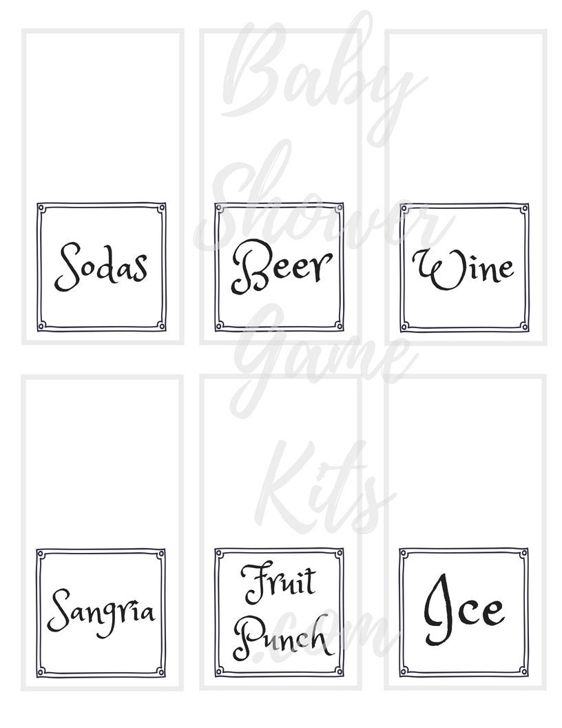 Food Signs/ Identifiers Kit Instant Download - Etsy