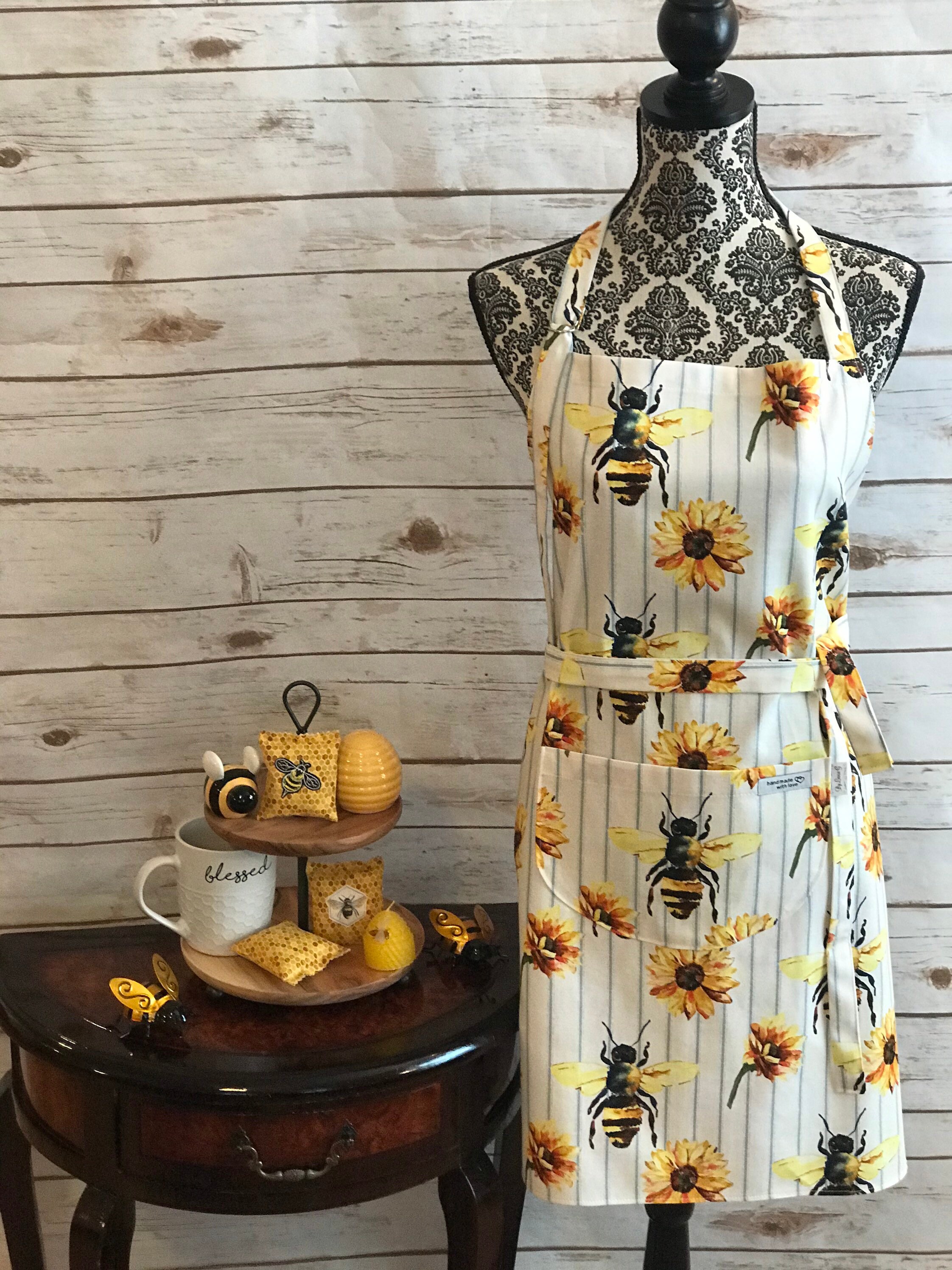 Honey bee apron personalize kitchen apron gift birthday | Etsy