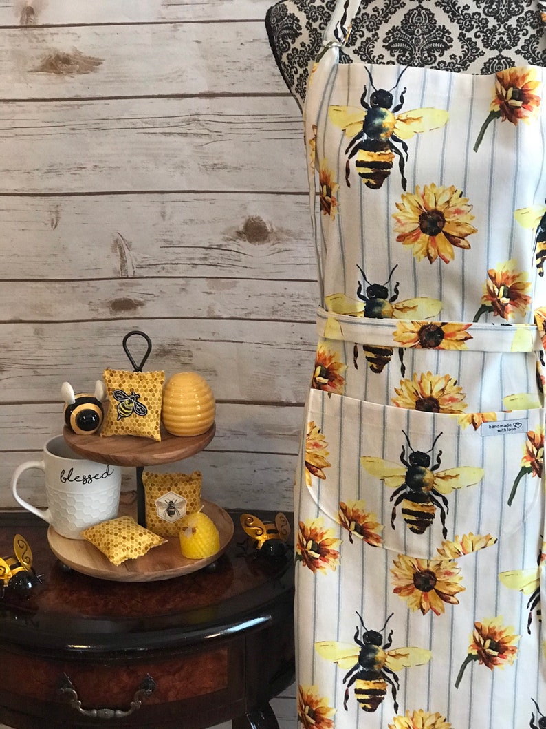 Honey Bee Apron Personalize Kitchen Apron Gift Birthday | Etsy