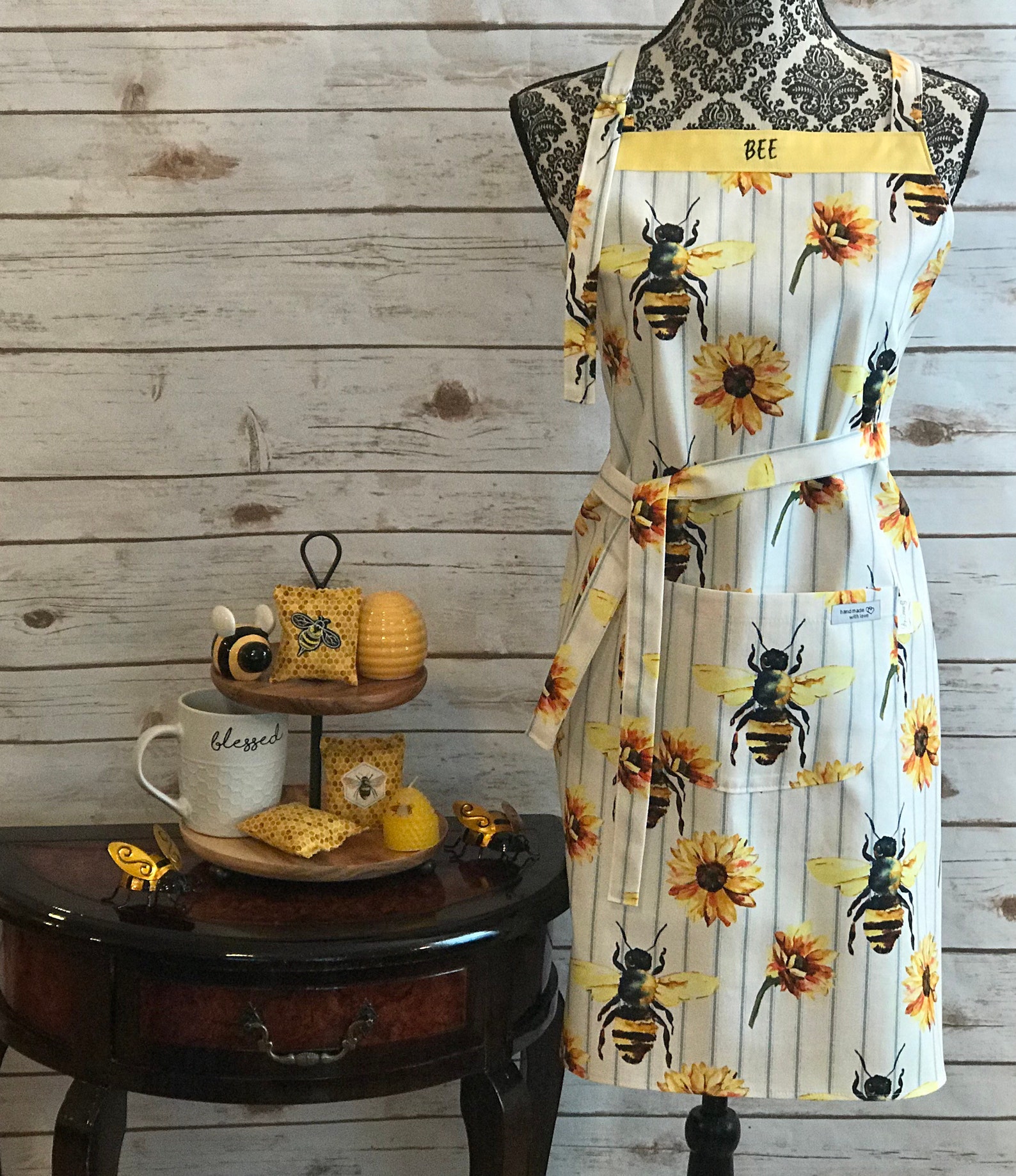 Honey Bee Apron Personalize Kitchen Apron Gift Birthday | Etsy
