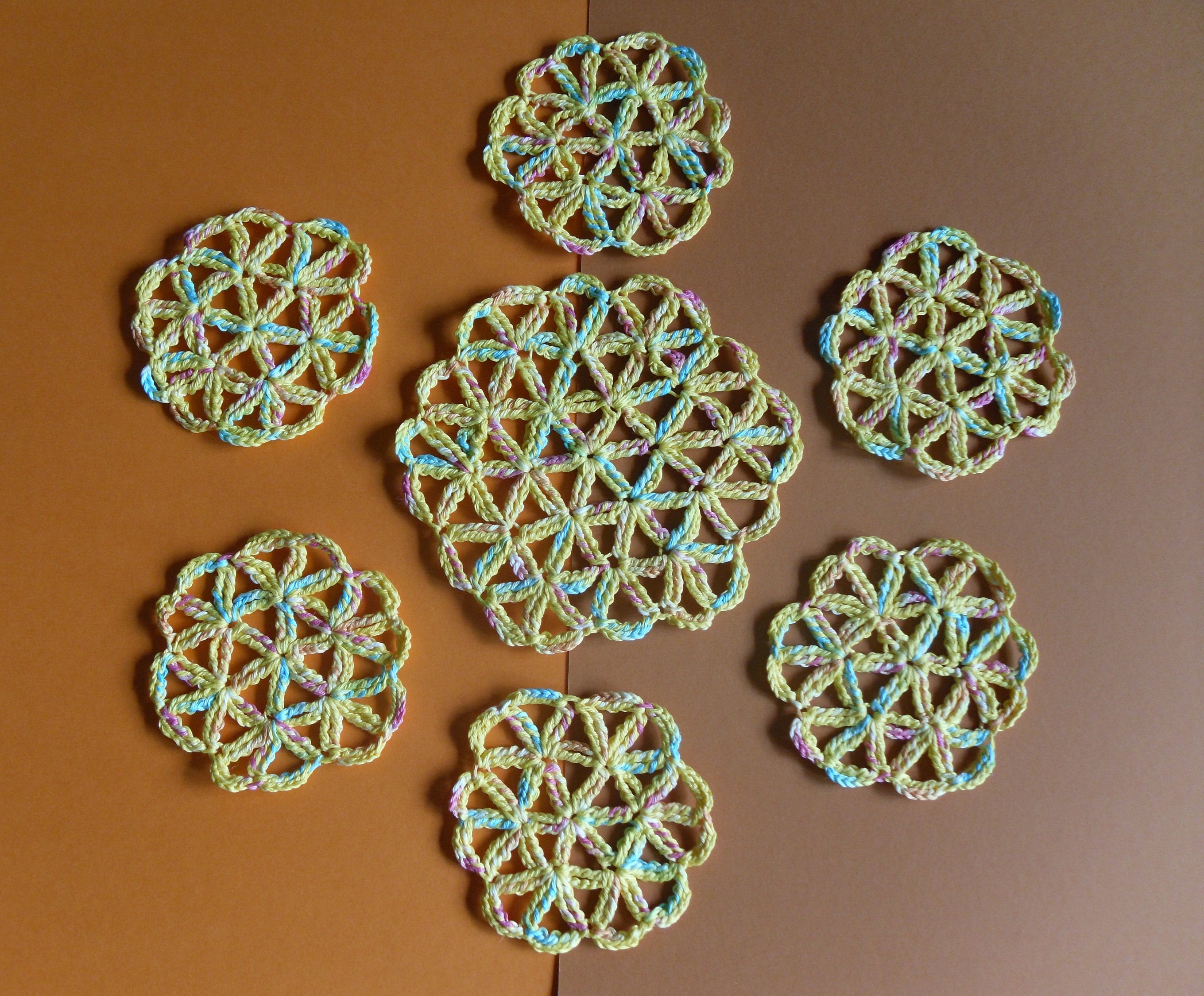 Flower Of Life Crochet Tutorial Coaster Etsy
