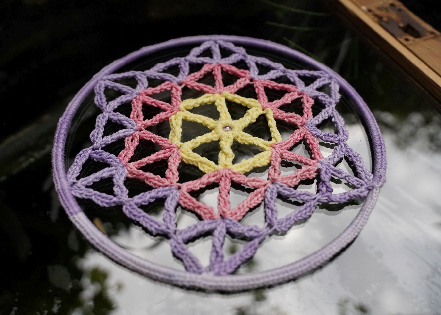 2 FLOWER OF LIFE Crochet Patterns Dreamcatcher - Etsy