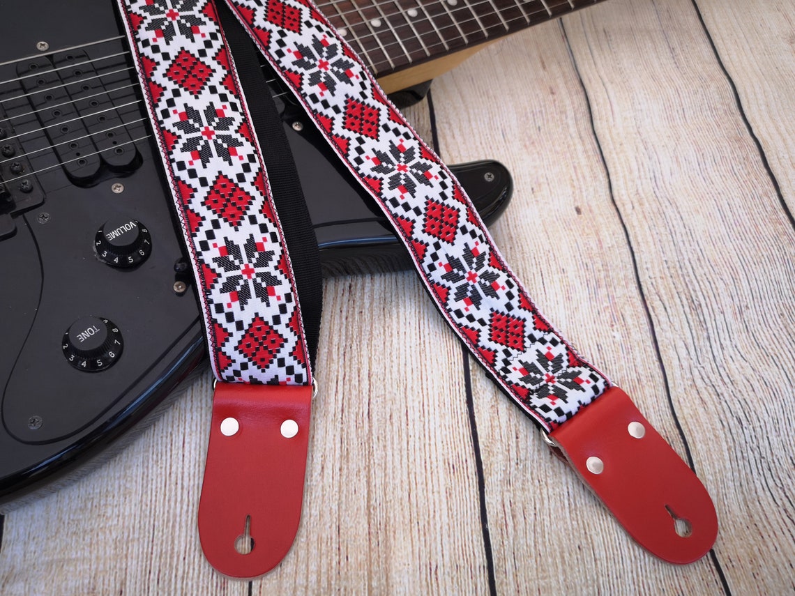 Guitar Strap Adjustable Personalized Engraving Cross body | Etsy