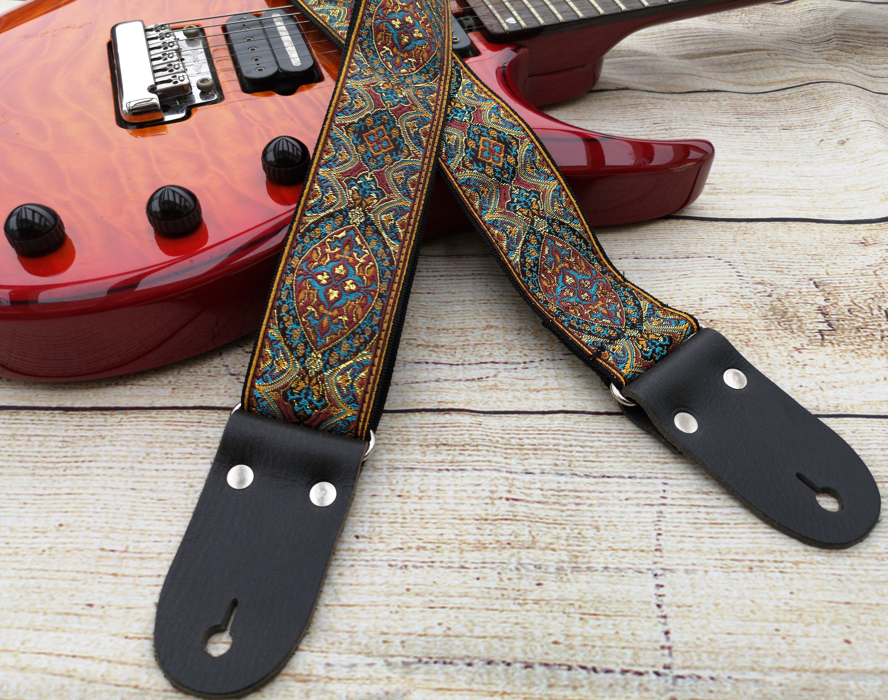Guitar Strap Adjustable Engraving Personalized Strap - Etsy Israel