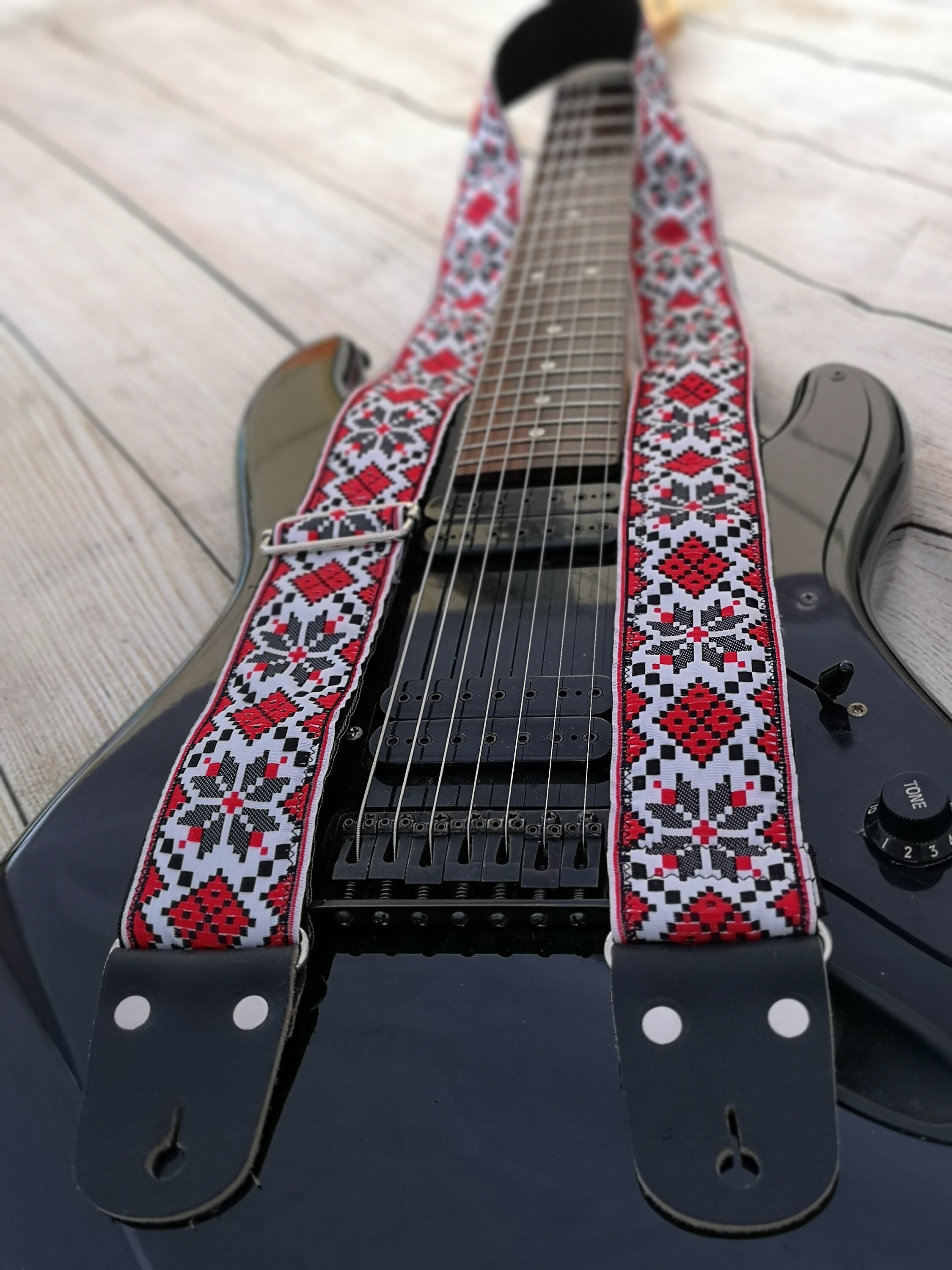 Guitar Strap Adjustable Personalized Engraving Cross body | Etsy