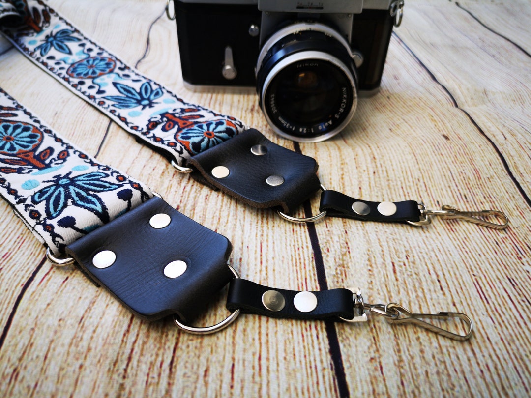 Floral Camera Strap With Quick Release, Embroider, Bohemian Woven ...