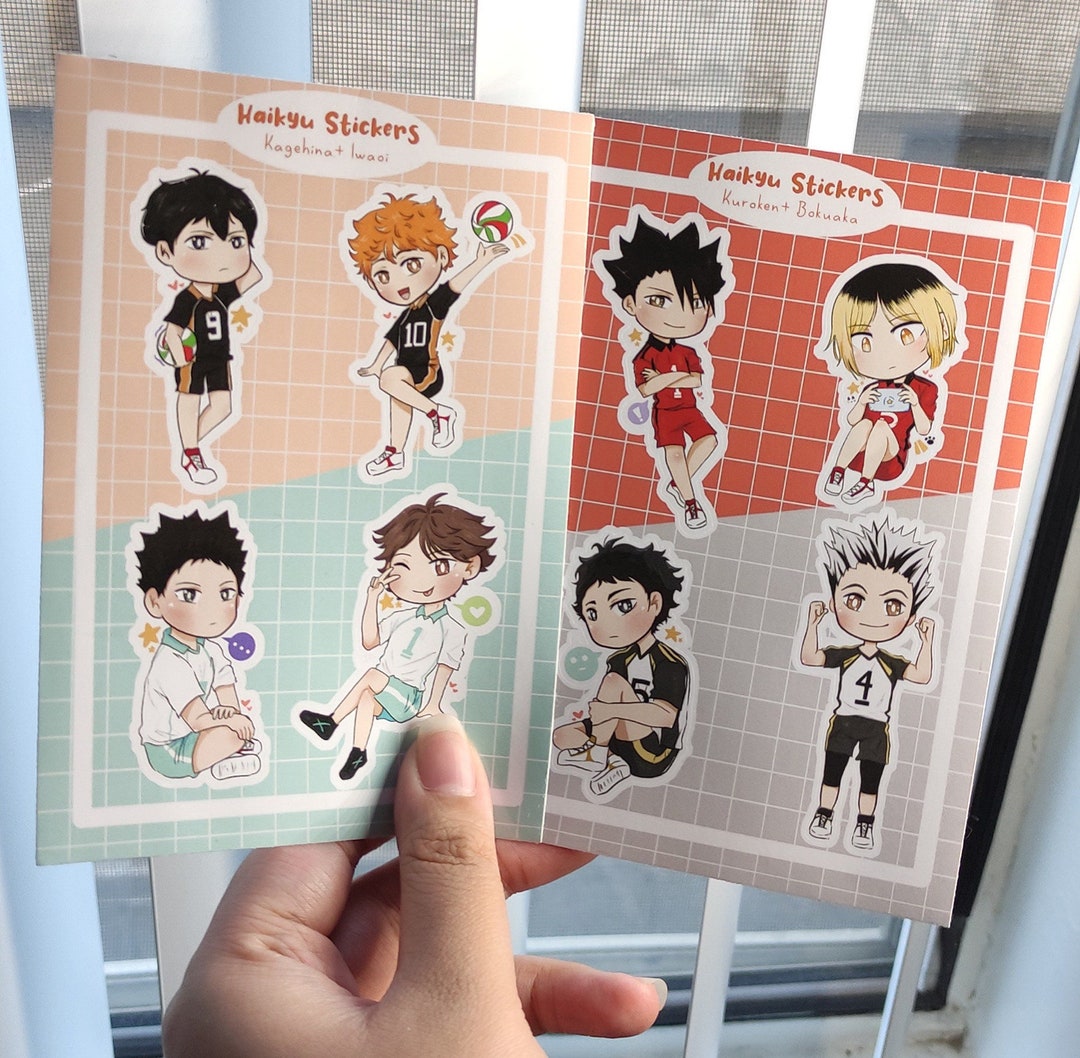 Volleyball Anime HQ Sticker Sheets kagehina Iwaoi Kuroken - Etsy