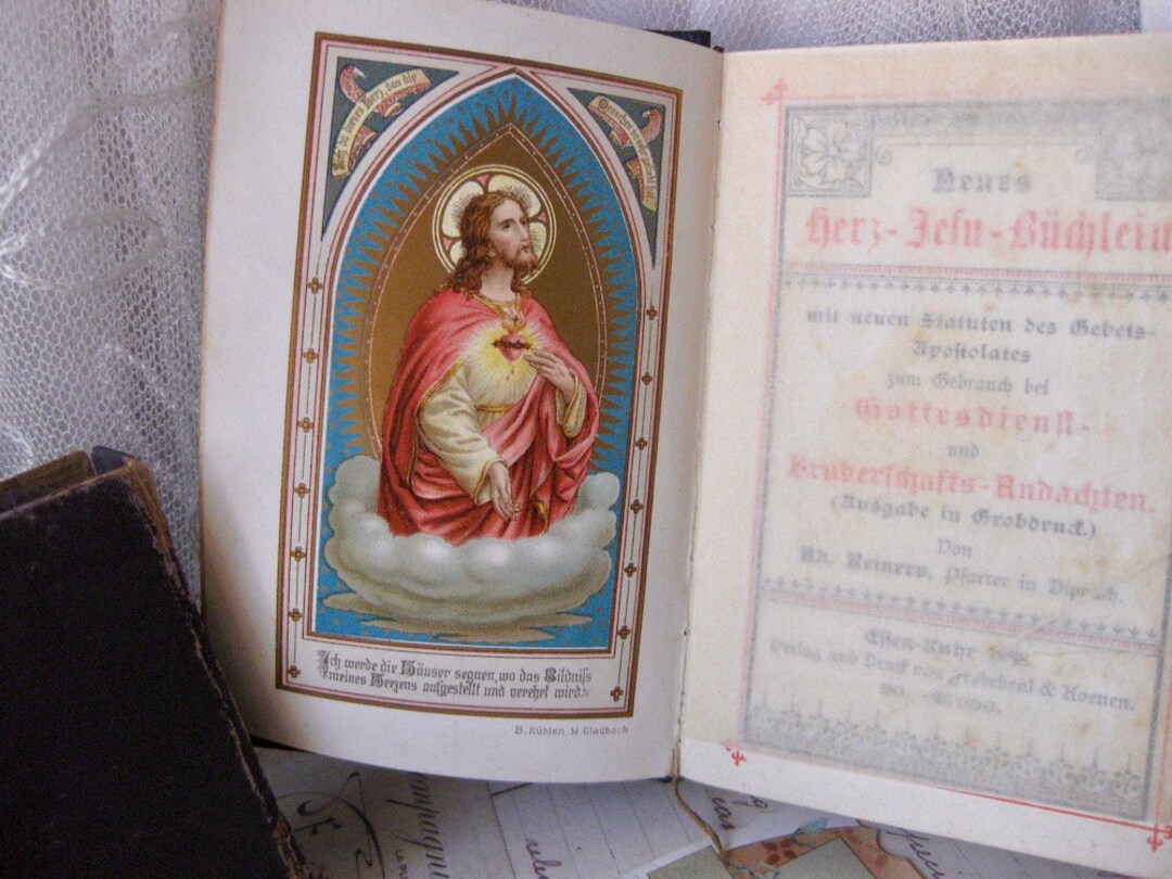Holy Picture Vintage Picture Frames Maria Jesus Heart Madonna Gold ...