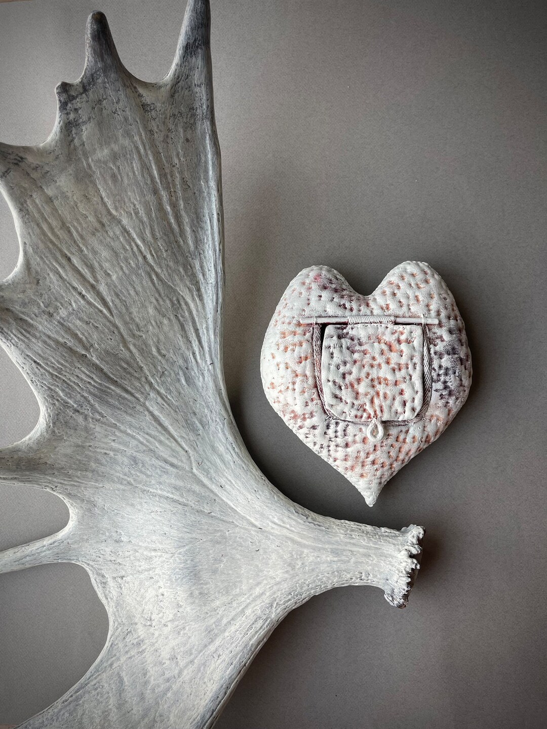 Heart , Textile Heart Sculpture With Lock and Key , Beautiful and ...