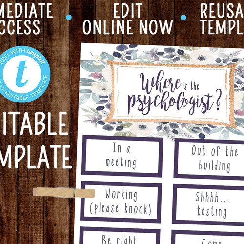 Where is the Counselor Sign Editable Counseling Office Sign - Etsy