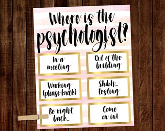 Where is the School Psychologist Door Sign, School Counselor Gifts ...