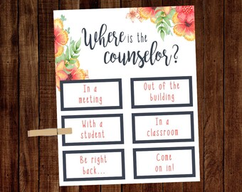 Where is the Counselor Office Door Sign School Counselor | Etsy