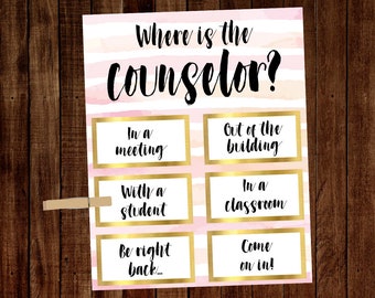 Where is the Counselor Office Door Sign | Etsy